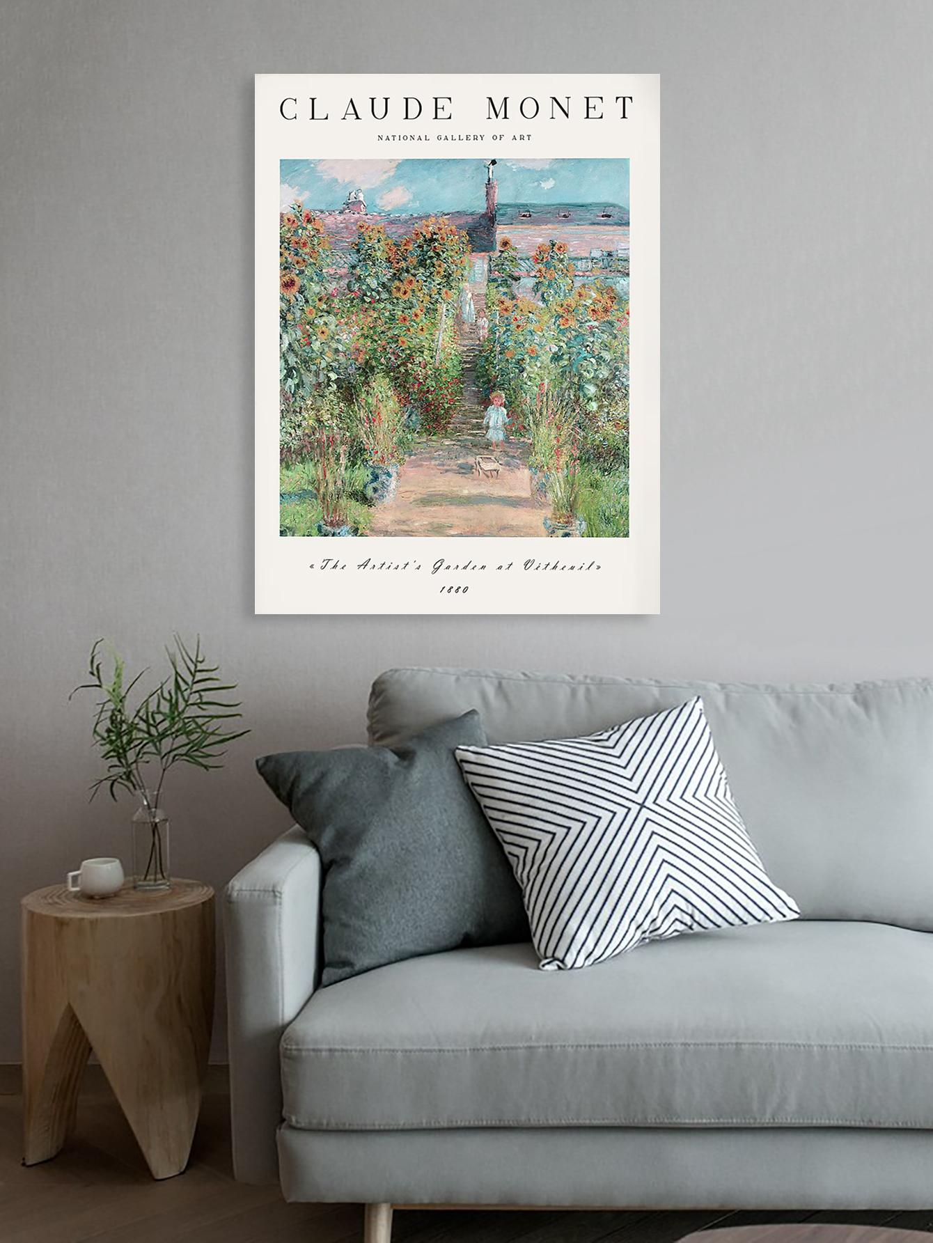 1pc Claude Monet Canvas Wall Art, Impressionist Modern Art, Art Print ...