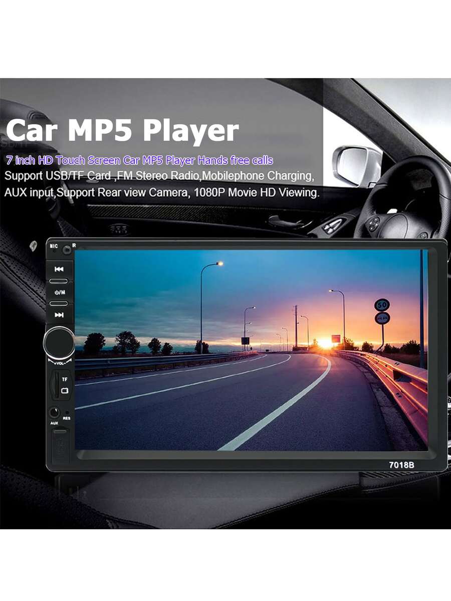 2 Din 7 Inch Car Radio MP5 Multimedia Player, Auto FM USB AUX EQ Mirror ...