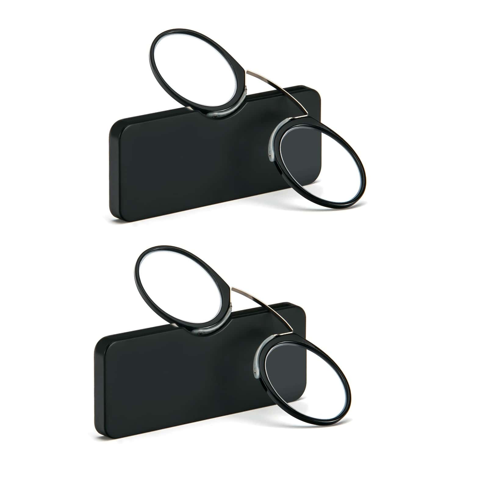 2 Pairs Armless Reading Glasses Clip on Nose Mini Thin Compact Readers ...