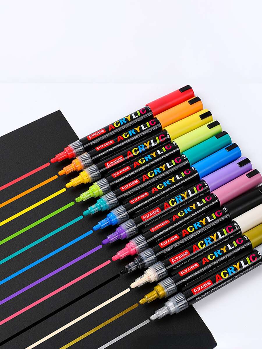 Single pack acrylic marker waterproof and colorfast for hand drawing ...