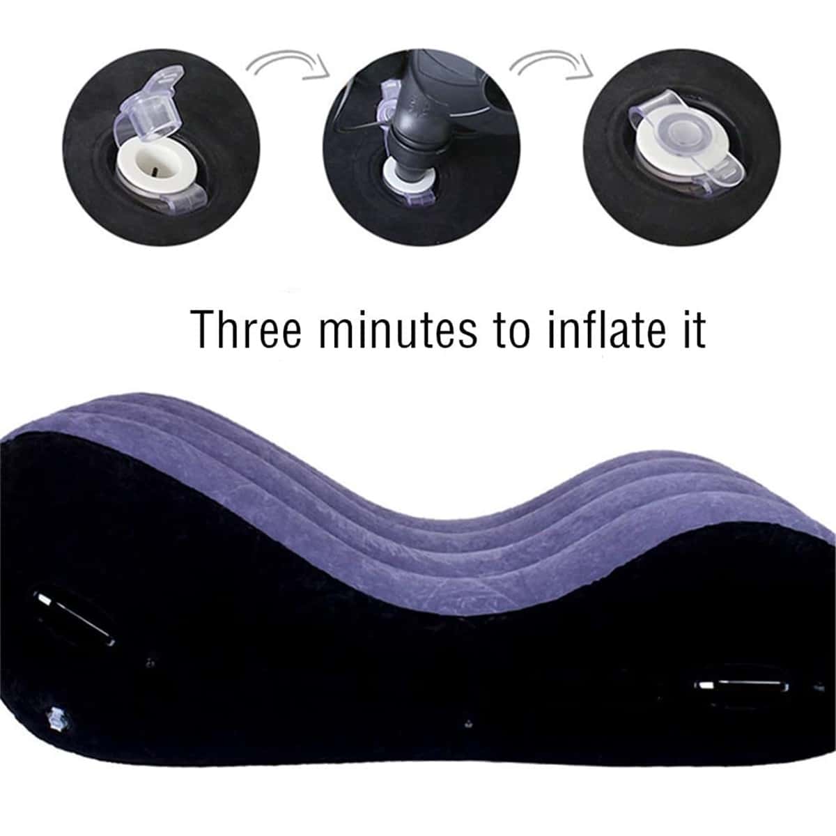Inflatable So'fa Wedge Pillow Climax Magic aid Position for Deeper Position Support PVC Flocking ...