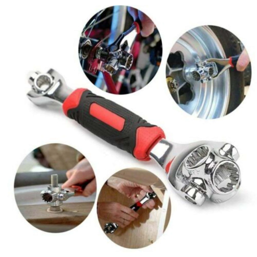 HYCHIKA 360 Degree Rotating Head Universal Wrench 52 in 1 Multifunction ...
