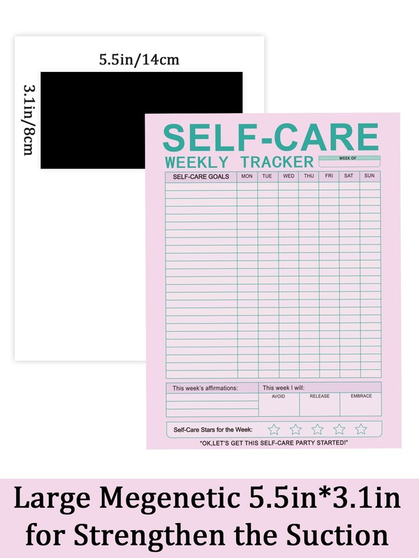 Self-Care Planner Notepad - Weekly Tracker Self-Care Goals Prioritize ...