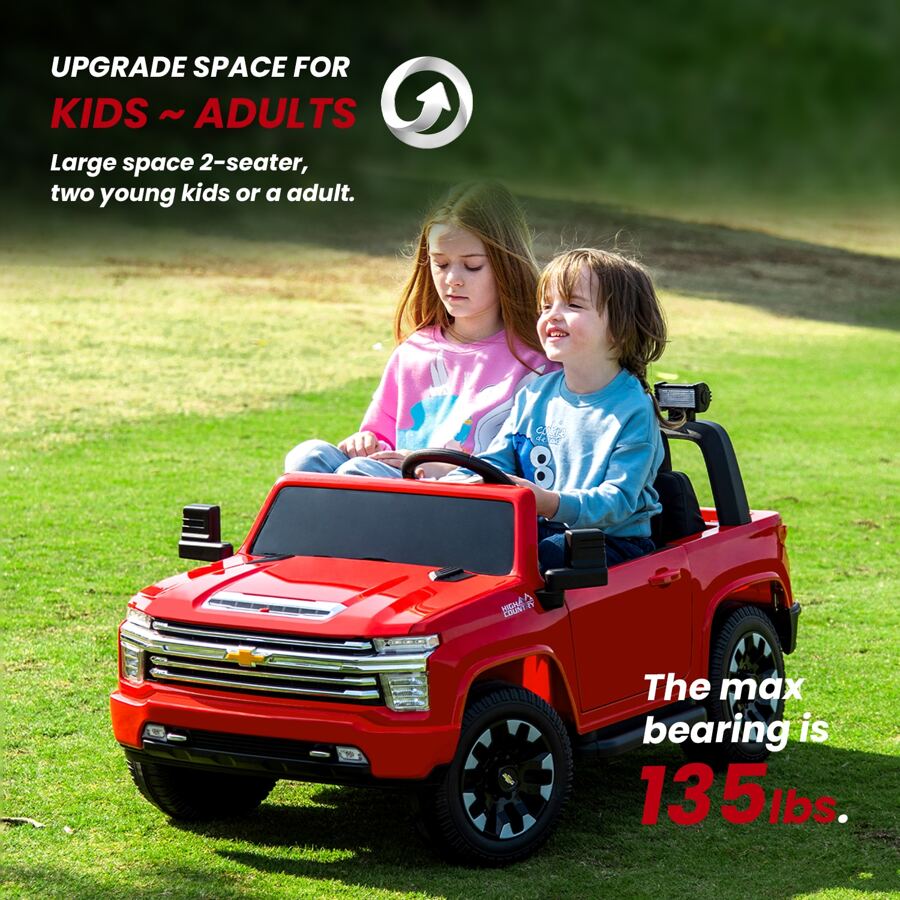 24V Ride on Car for Kids,Licensed Silverado HD 2 Seater Electric Car ...