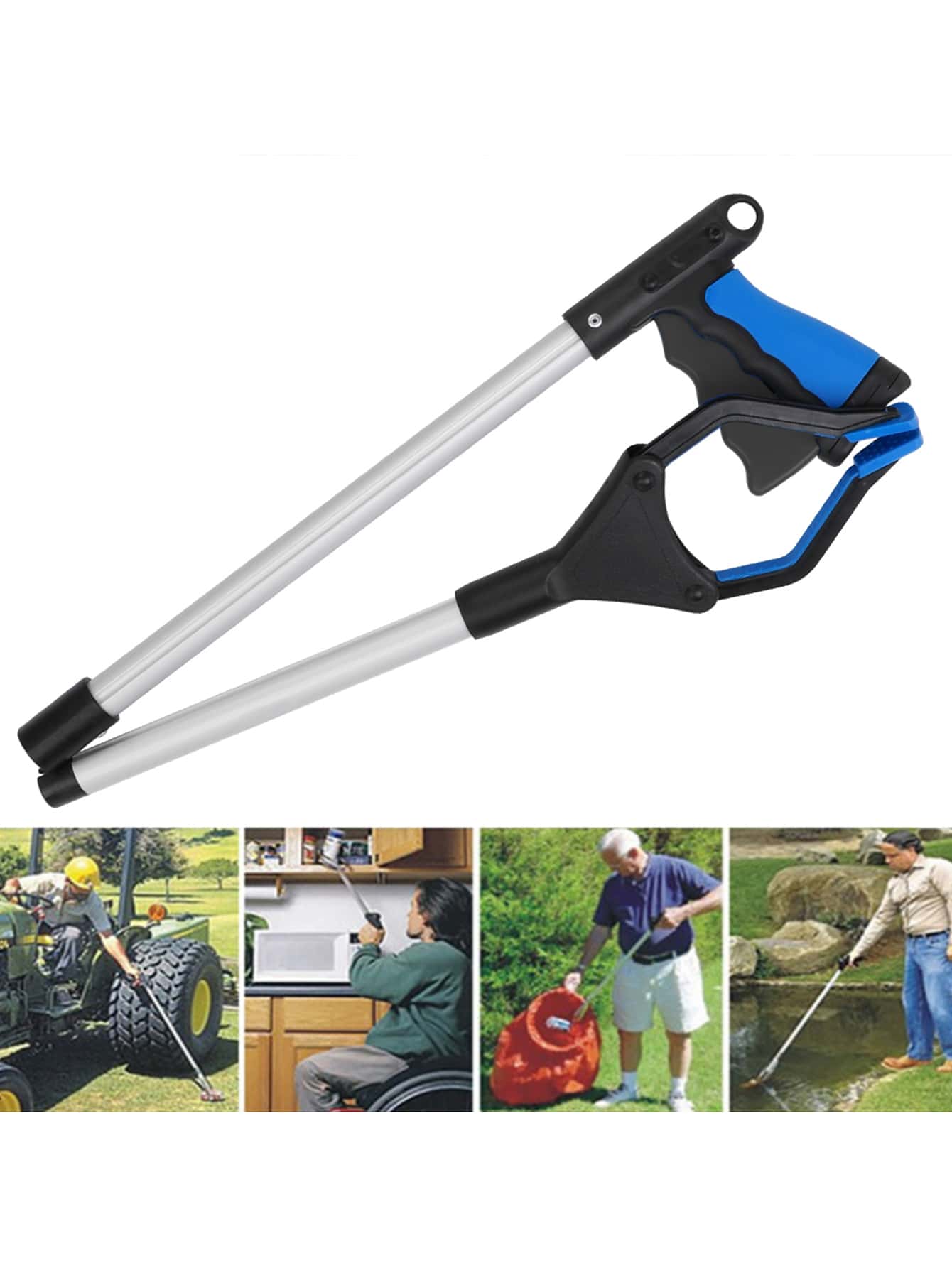 Litter Reachers Pickers Gripper Extender Pick Up Tools Collapsible ...