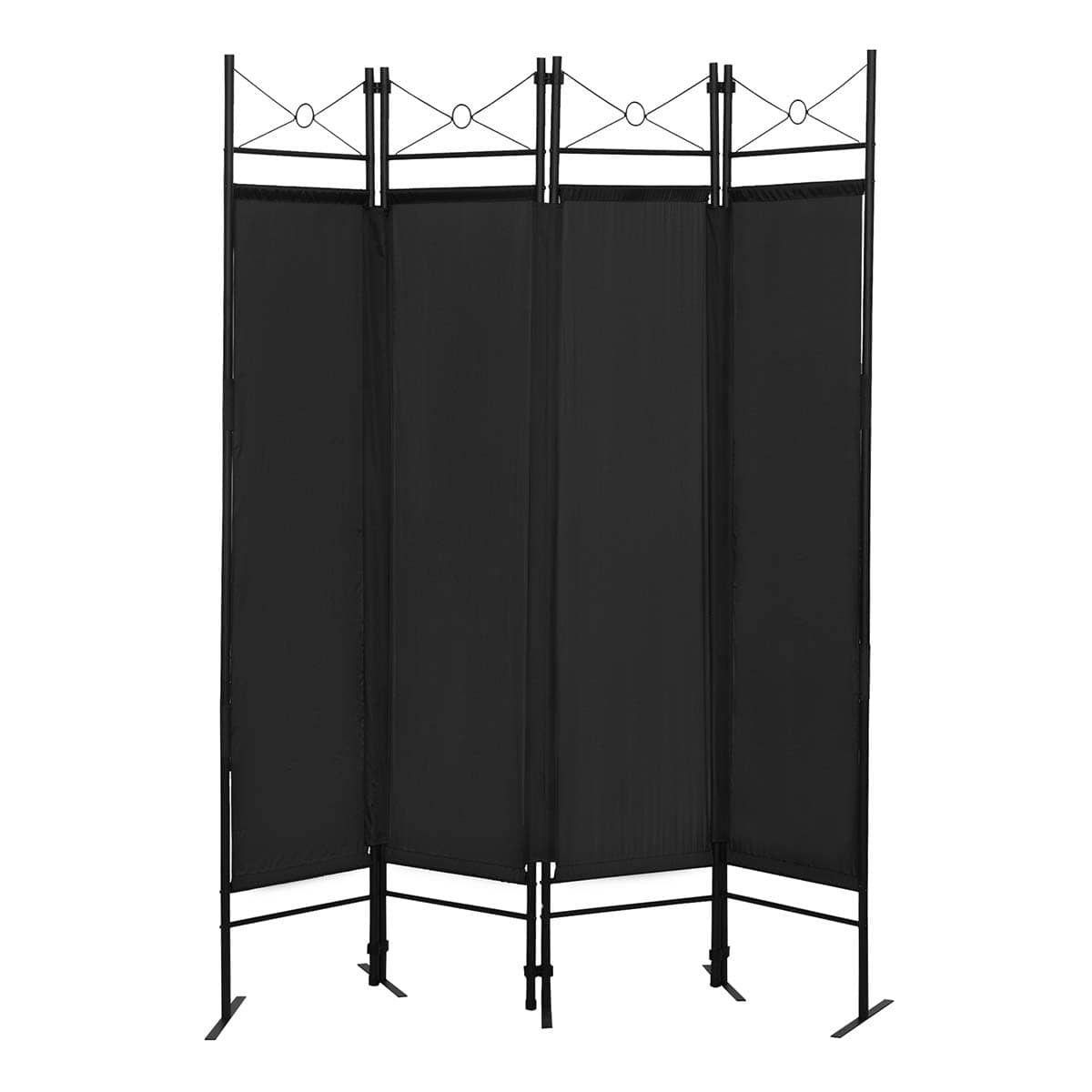 Room Divider,4 Panel Folding Privacy Screens with Wider Support Feet,5. ...
