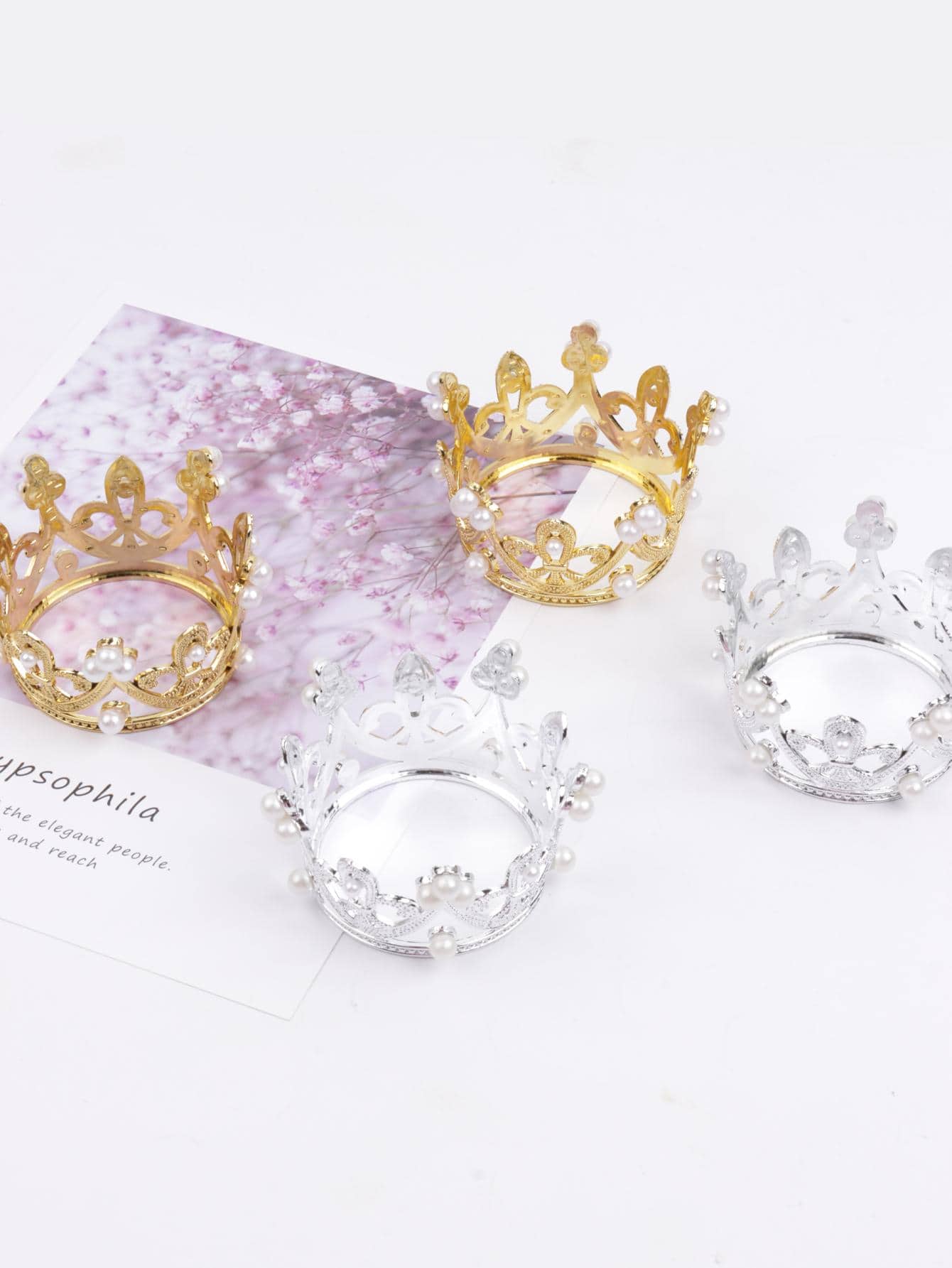 1 pieza mini con diseño de perla en forma de corona Decoración de ...