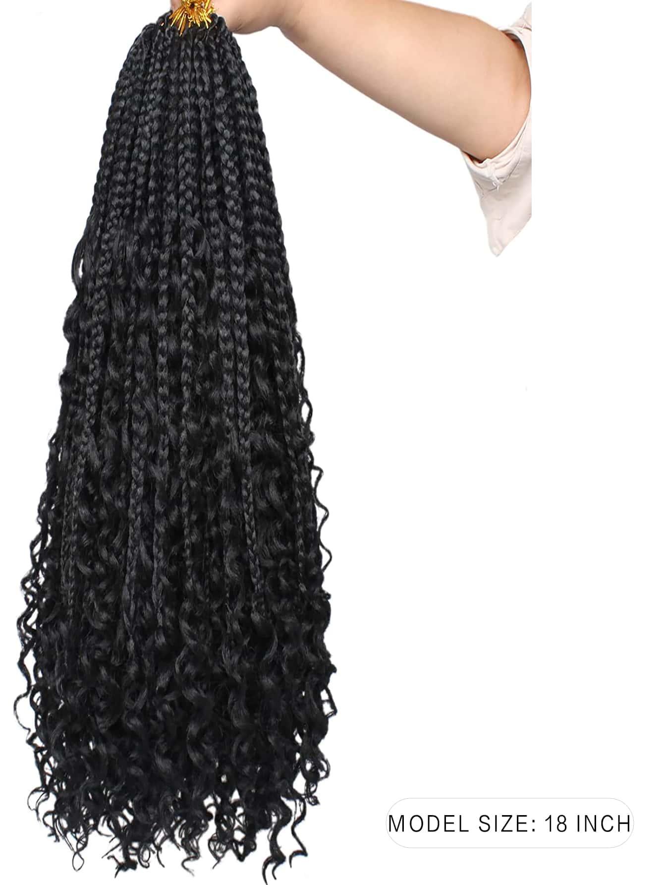 18 Inch Boho Box Braids 1 Pack Goddess Box Braids Crochet Hair Bohemian ...
