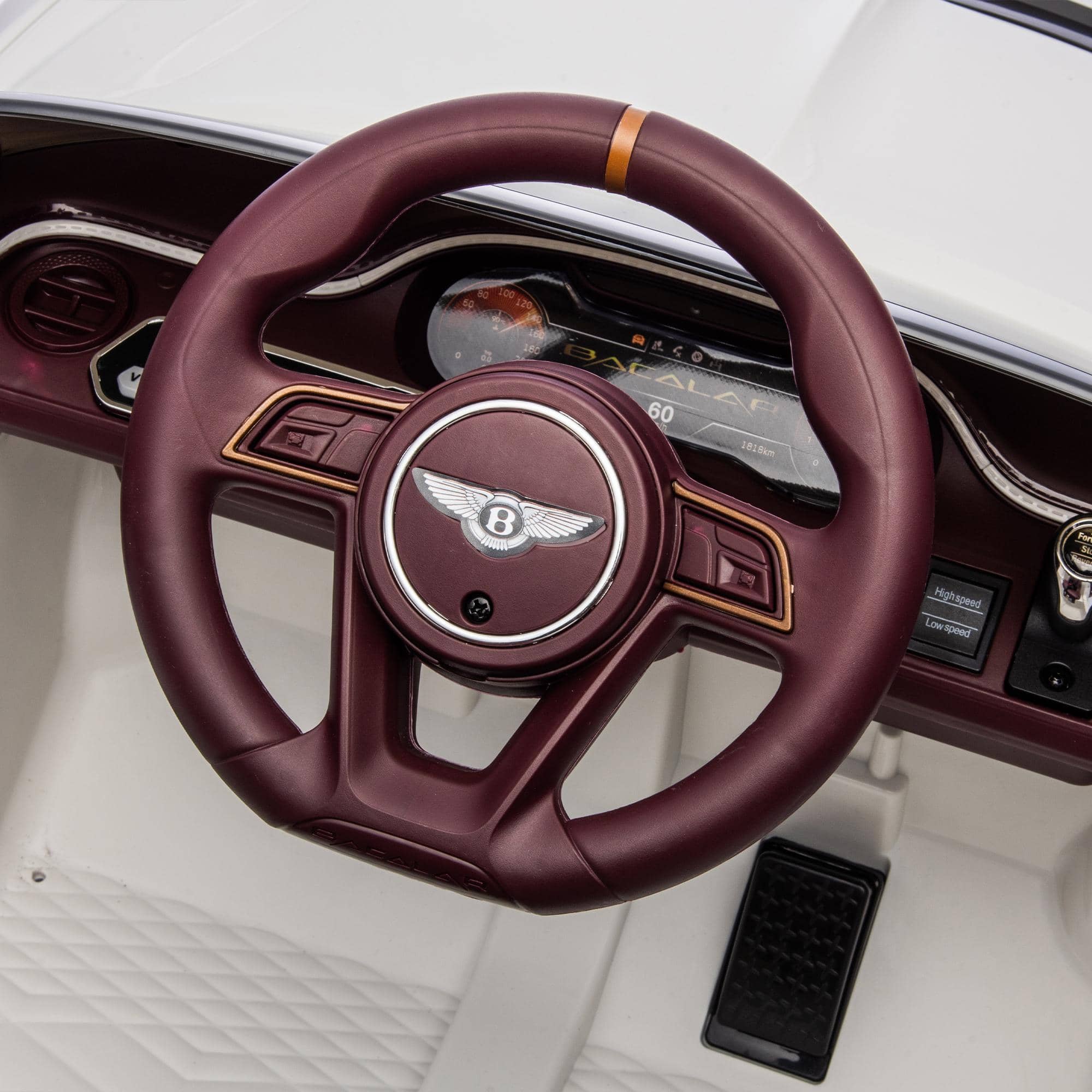 12V 7Ah Licensed Bentley Mulsanne Kids Ride on Car W/ 2.4G Remote Control, Three Speed ...