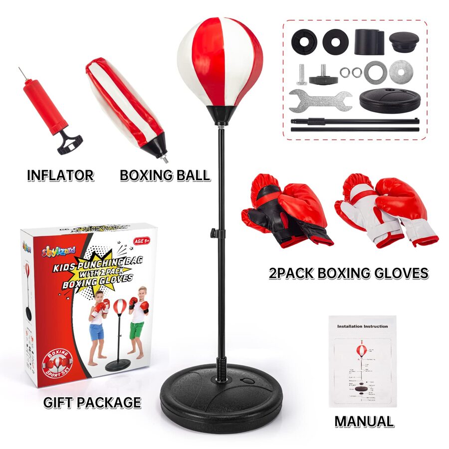 Punching Bag for Kids Included 2 Pack Boxing Gloves, Boxing Toys for ...