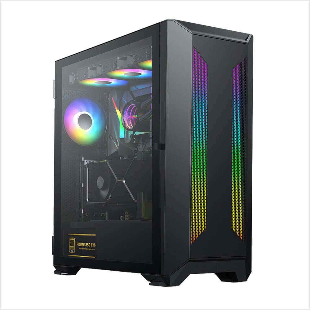 DARKROCK Vegas Mid-towwer Gaming Case ATX PC Case w/120mm ARGB Fan ...