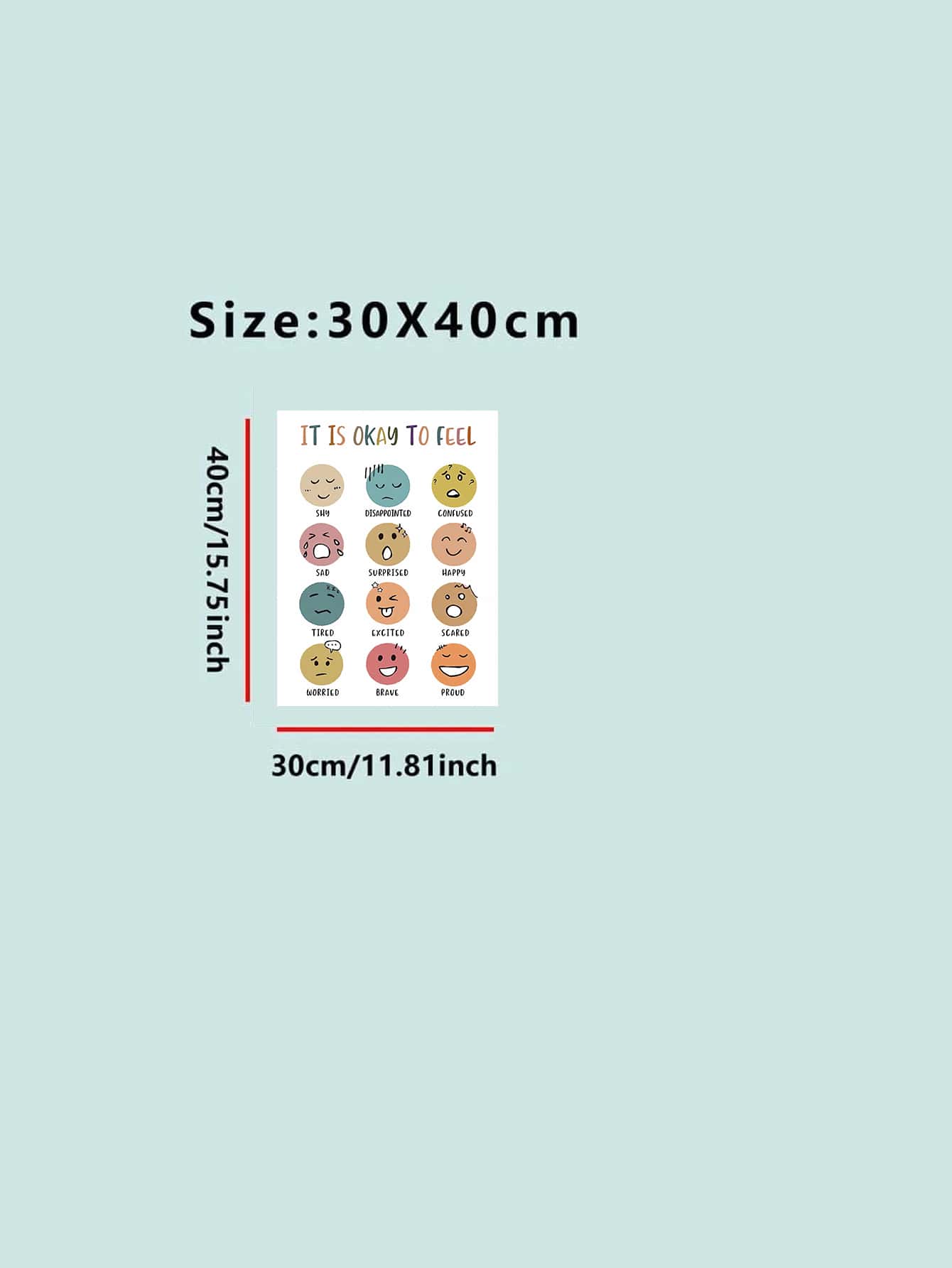 1pc Abstract Expression And Emotion Pvc Waterproof Self-adhesive Wall ...