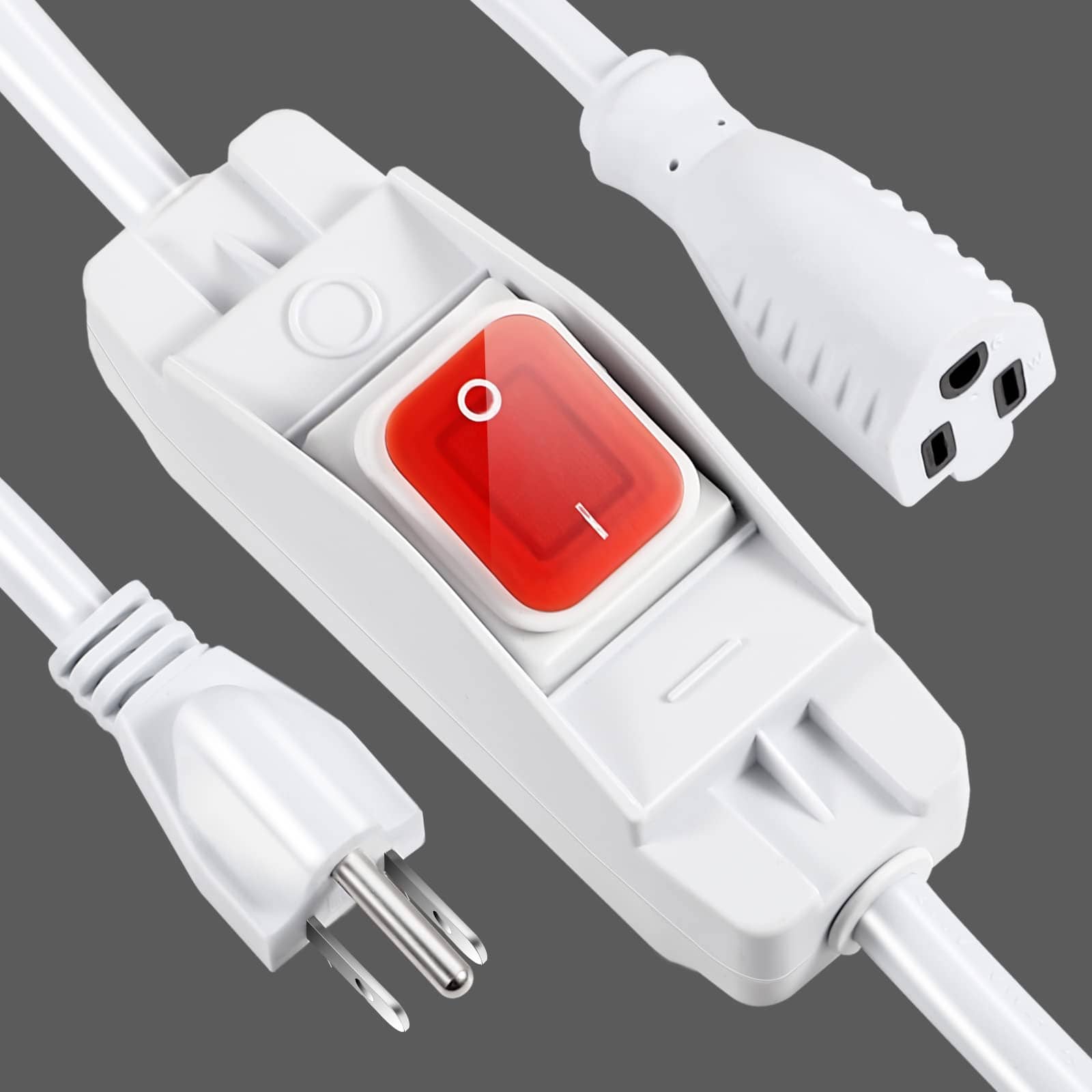 Outdoor Extension Cord with Switch On/Off Waterproof Switch 3 Prong ...