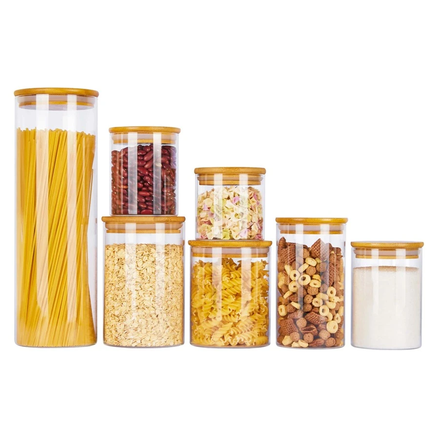 SHEIN X Heather Rae Vtopmart Glass Food Storage Jars, 7 Pack Food ...