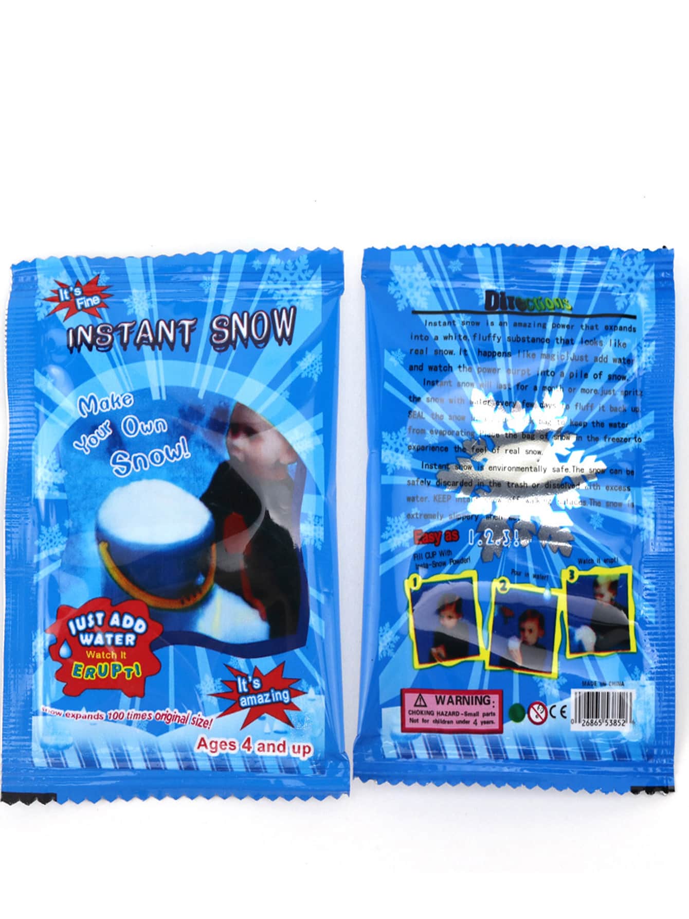 Bag Of Artificial Snow Powder For Kids: Non-melting Instant Snow With ...