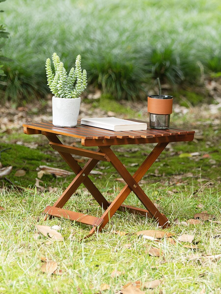 Wooden Folding Side Table, Adirondack Square Small Table Coffee End ...
