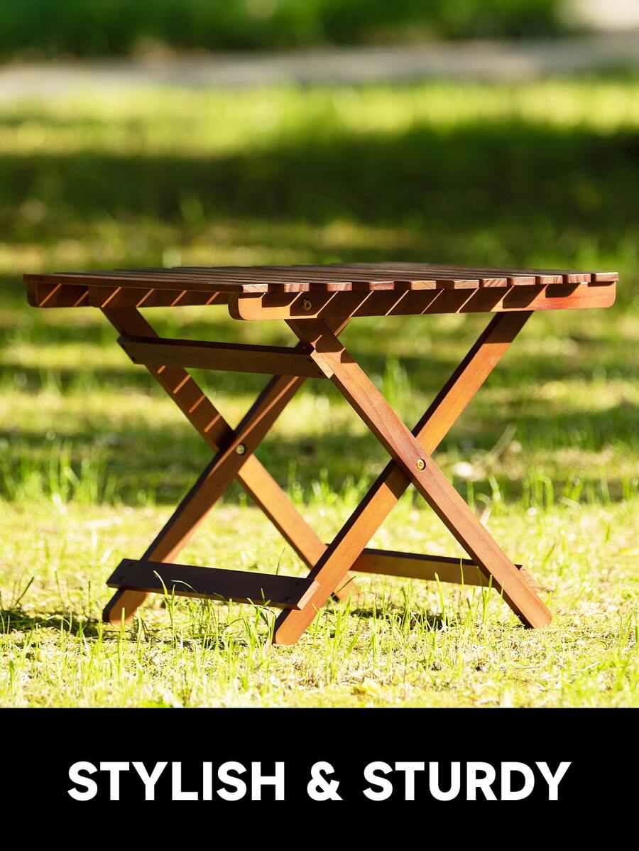 Wooden Folding Side Table, Adirondack Square Small Table Coffee End ...