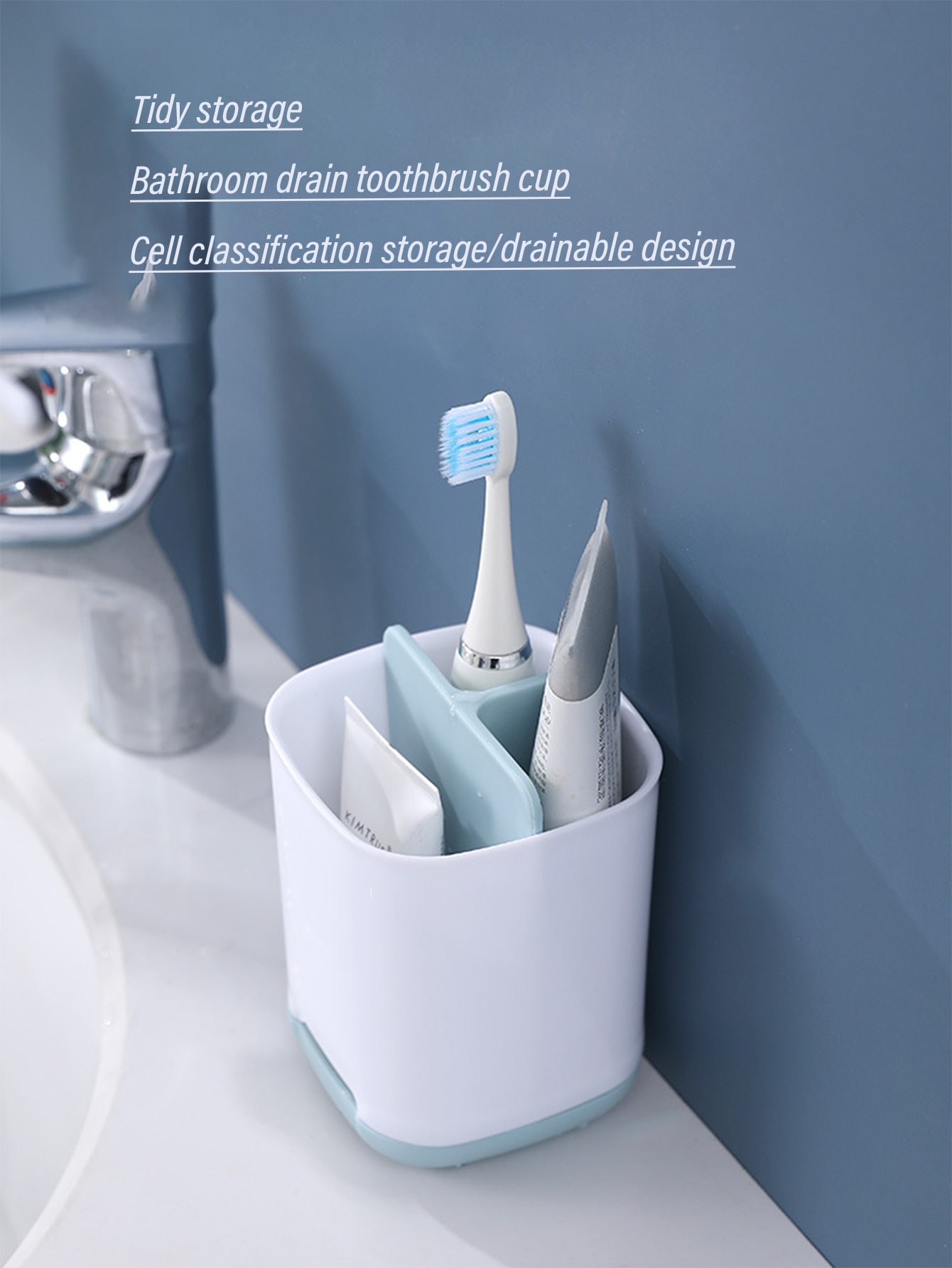 1pc Bathroom Electric Toothbrush Holder, Toothpaste Storage Rack ...