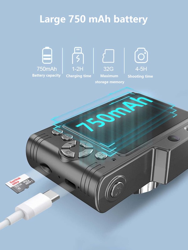 Câmera Digital Portátil Dc201 Ccd 4600w Pixel 1080p Zoom Digital 8x ...