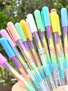 6pcs/Set Rainbow Gradient Pens, Creative Journaling Pens, Fluorescent ...