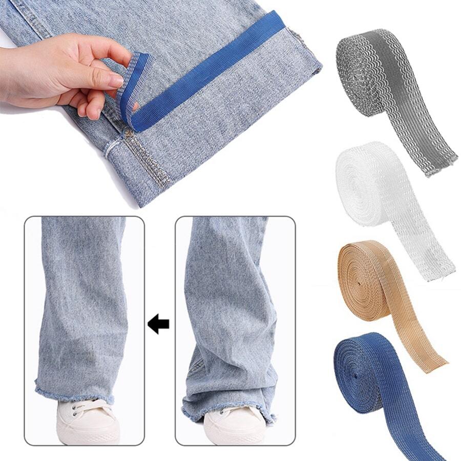 5/10M Self-Adhesive Pants Paste Iron on Pants Edge Shorten Repair Pants ...