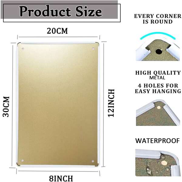 Motivational Quotes Metal Tin Sign 7 Rules Of Life Wall Art For Men ...