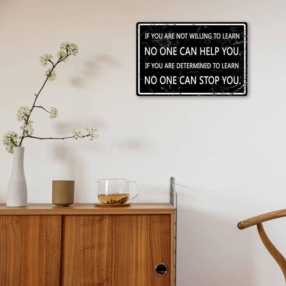 Office Metal Tin Sign Motivational Wall Art Decor Motivational Poster If You Are Not Willing To ...