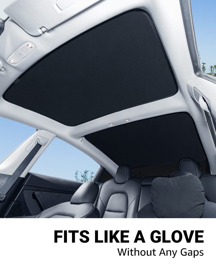 Compatible With Tesla Model 3 Sunshade Front & Rear Glass Roof Sun ...