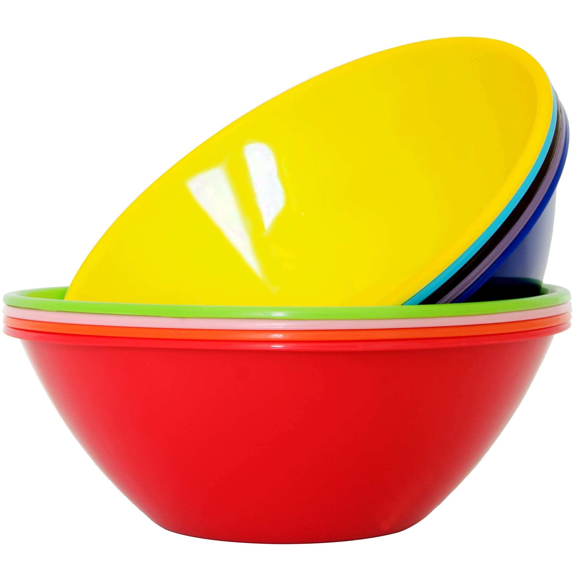 Youngever 10 inch 100 Ounce Plastic Mixing and Serving Bowls, Popcorn ...