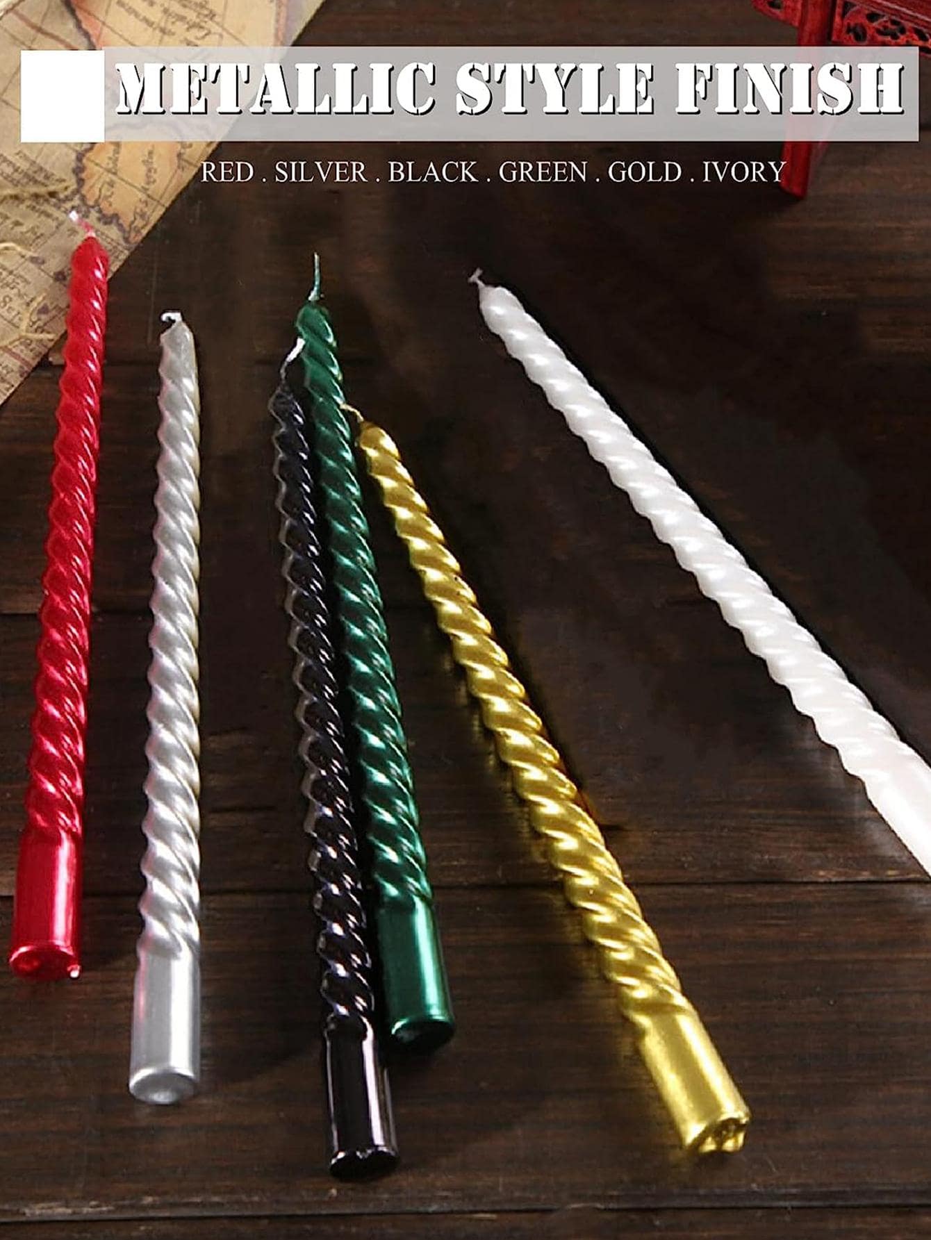 10 inch White Taper Candles Set of 4,Ture Dripless Taper Candles,8 hrs ...