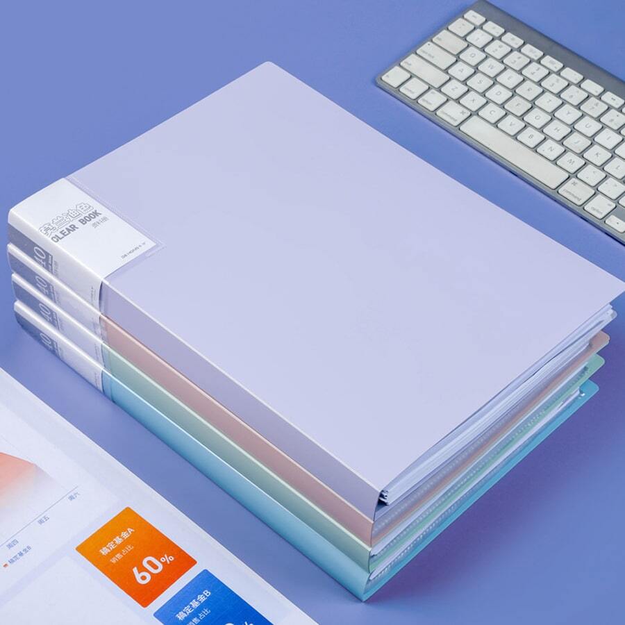 1pc Random Color Multi-layer Transparent Insert Page Folder For Sheet ...