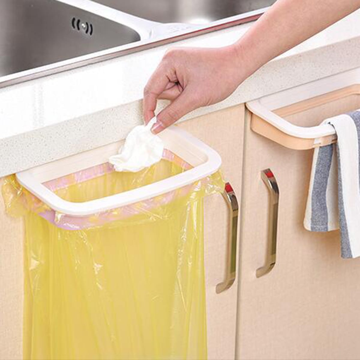 1pc Portable Trash Bag Holder, Hanging RV Garbage Bag Holder Kitchen ...