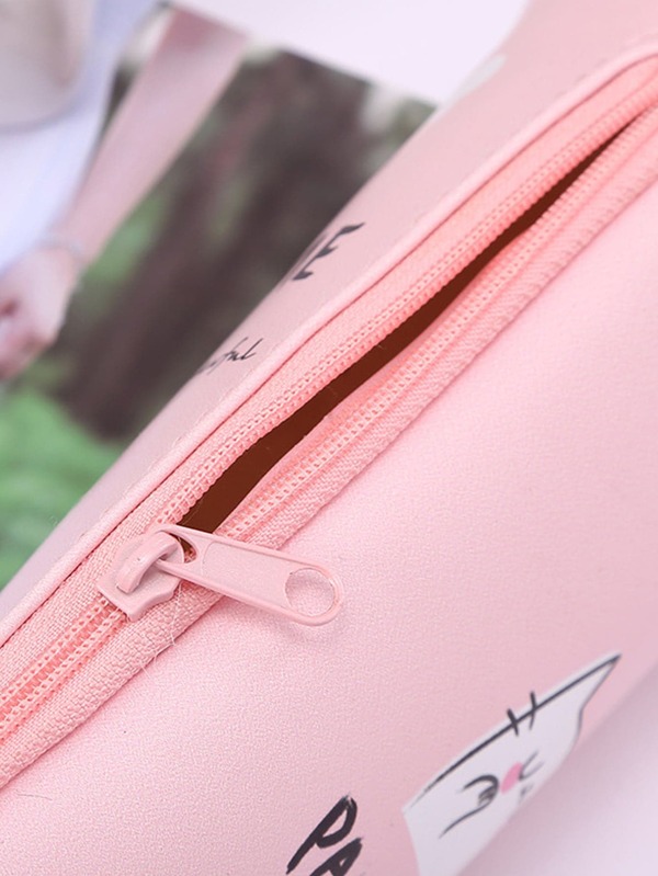 1pc Cute Cat Shaped Toothpaste Style Pencil Case With Pencil Sharpener ...