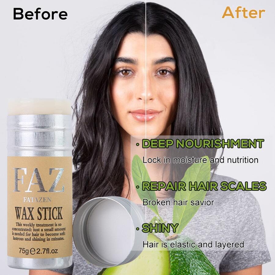 FATAZEN FATAZEN Hair Wax Stick Finishing Organize Broken Hair Smooth ...