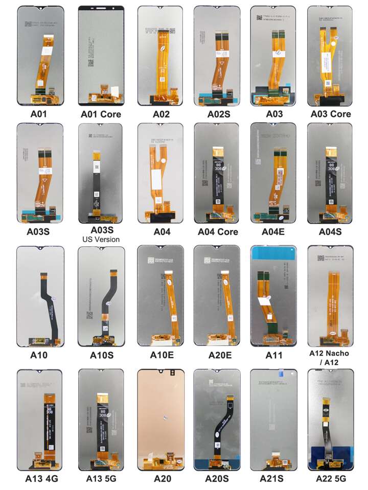 Phone screen for Samsung A01/A01 Core/A02/A02S/A03/A03 Core/A03S/A04/A04 Core/A04E/A04S/A10/A10S ...