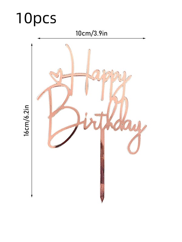 10PCS Happy Birthday Cake Topper Star Birthday Cake Topper Happy ...