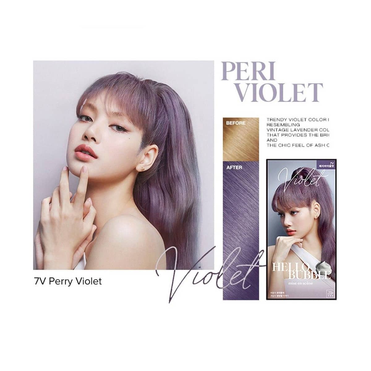 MISE EN SCENE Professional All New Hello Bubble X Black and pink Hair ...