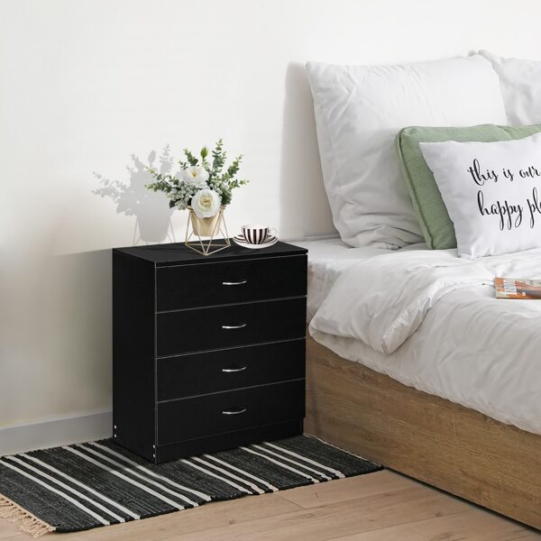 Black Modern Simple 4-Drawer Dresser | SHEIN USA