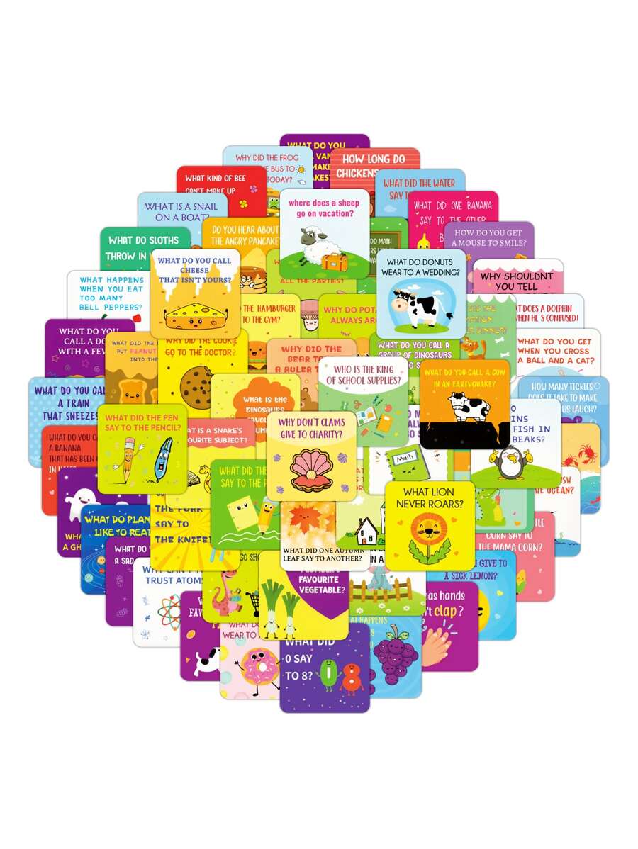 60pcs/set Q&A cards for Kids- Lunchbox Notes - Inspirational ...