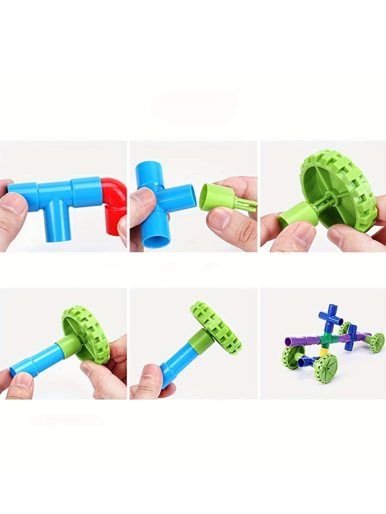 50 peças DIY Water Pipe Construction Toys, blocos de construção ...