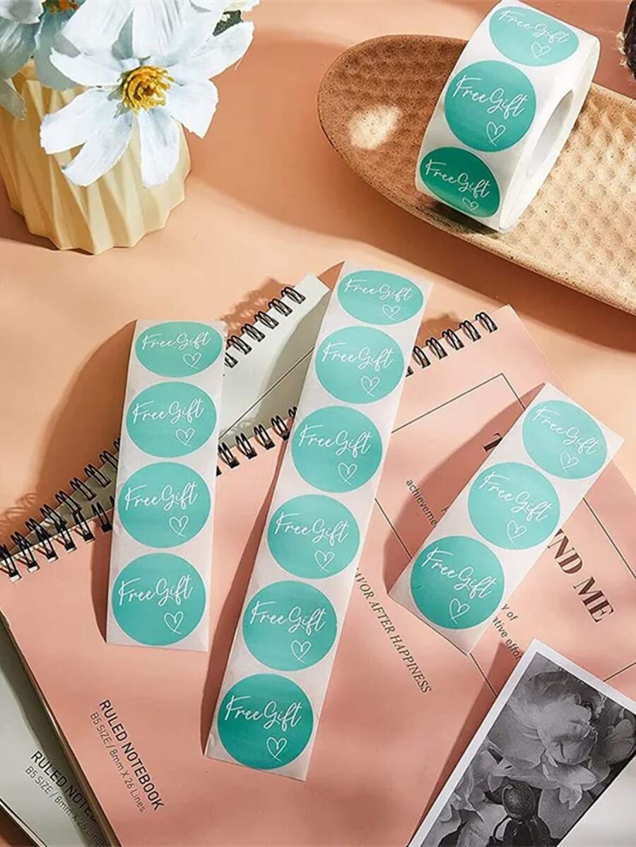 500pcs Free Gift Letters Labels Sticker Stationery Supplies Pink Thank ...