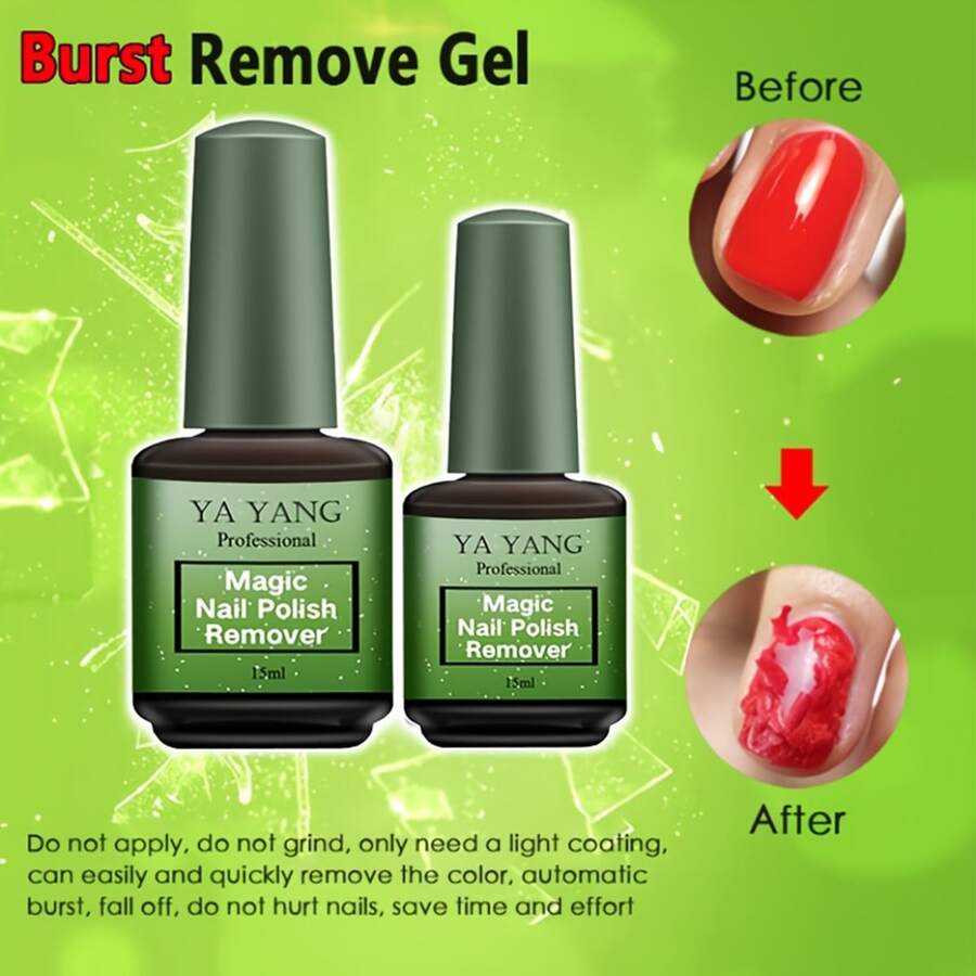 4 Pcs Magic Nail Polish Remover Kit Acrylic Nail Extension Poly Gel ...