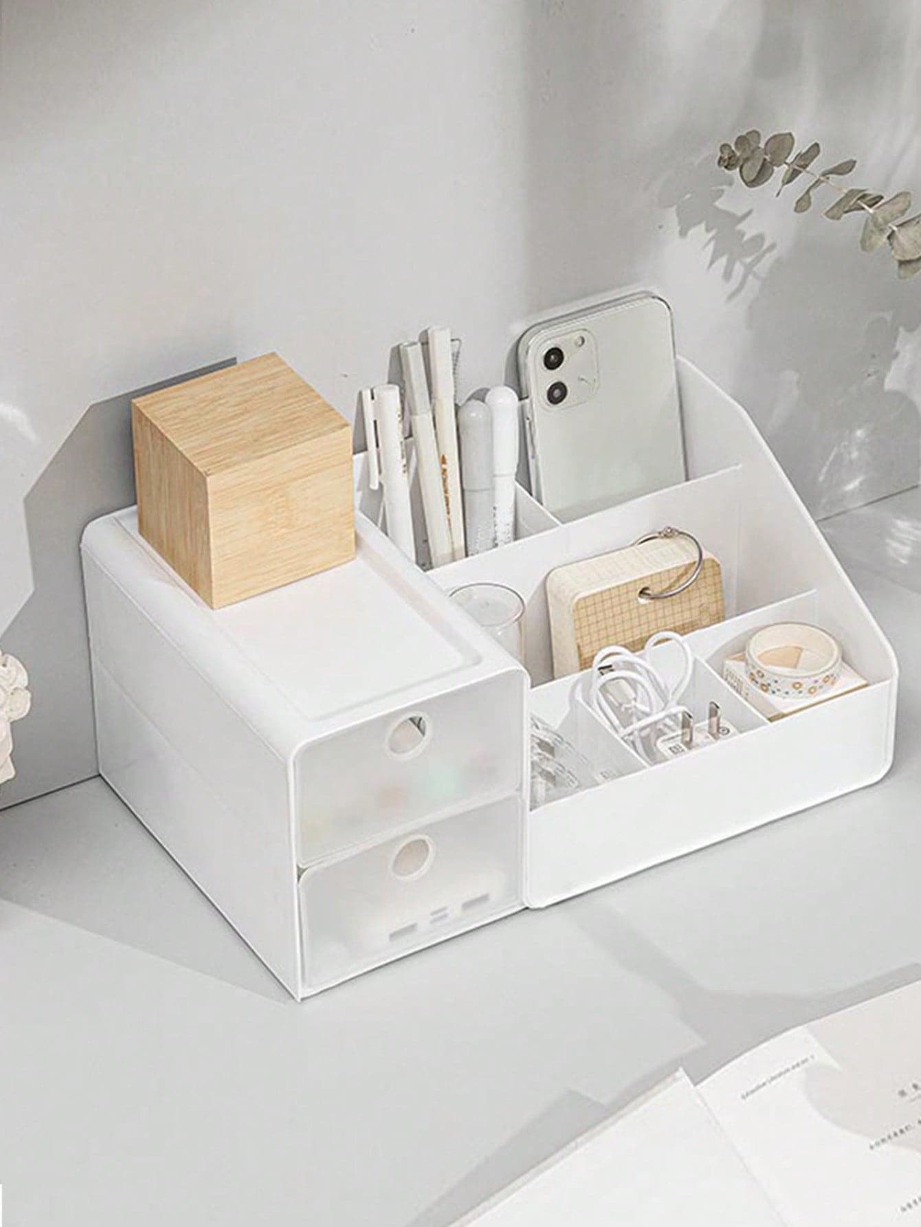 Desktop Drawer Type Grid Pen Holder Storage Box, Single/not Random ...