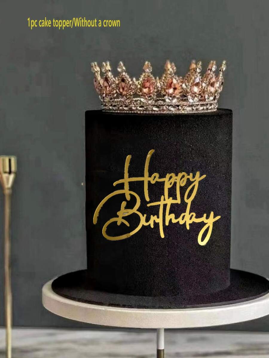 1pc Creative Happy Birthday Cake Topper With Letter Design | SHEIN USA