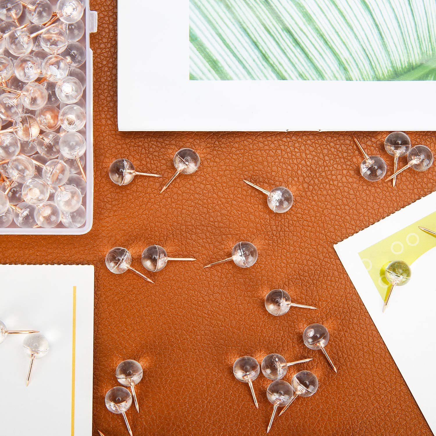 Tablero 50 de plástico transparente redondo empuje pines dibujo pines ...