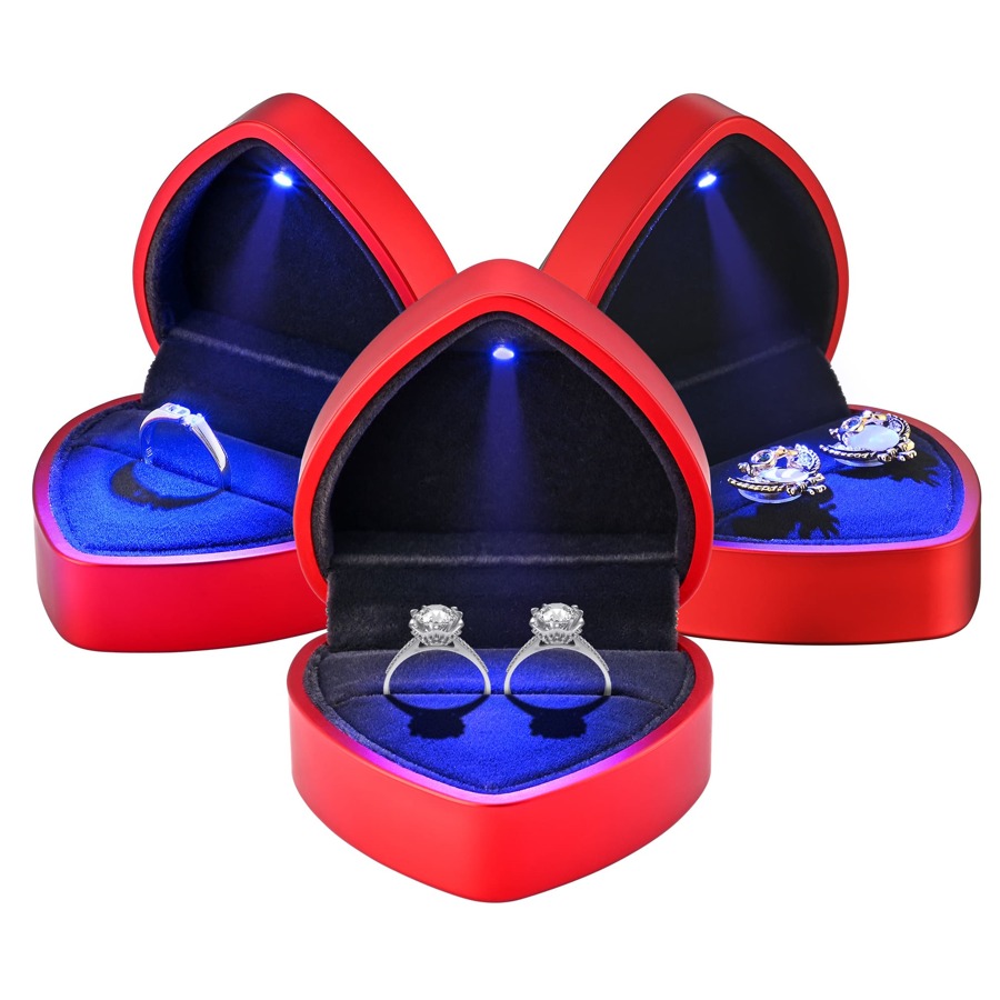 LED Herart Shape Ring Box(red) | SHEIN USA
