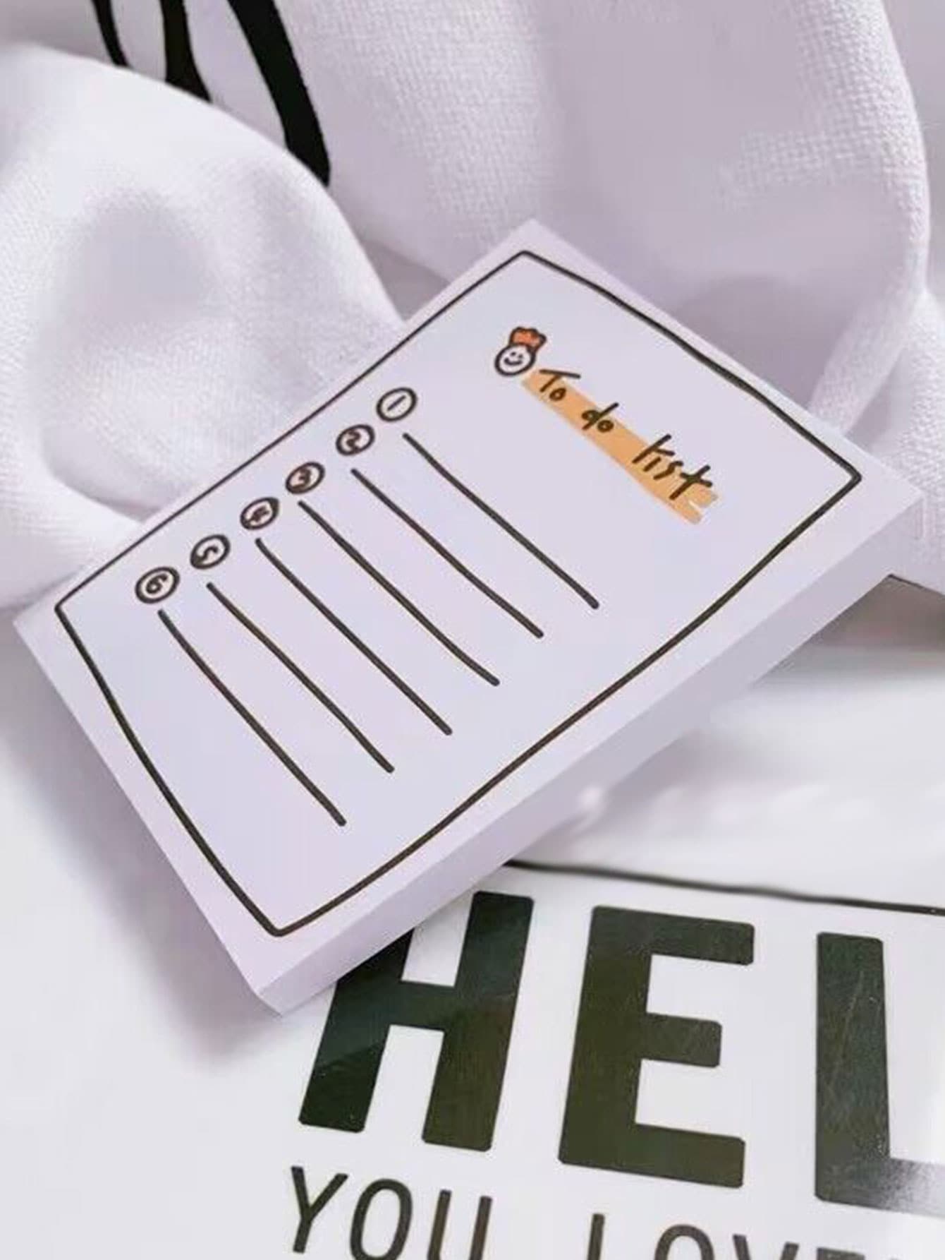 100pcs Cartoon Notepad To Do List Memo Pad, Memo Reminder, Planner ...