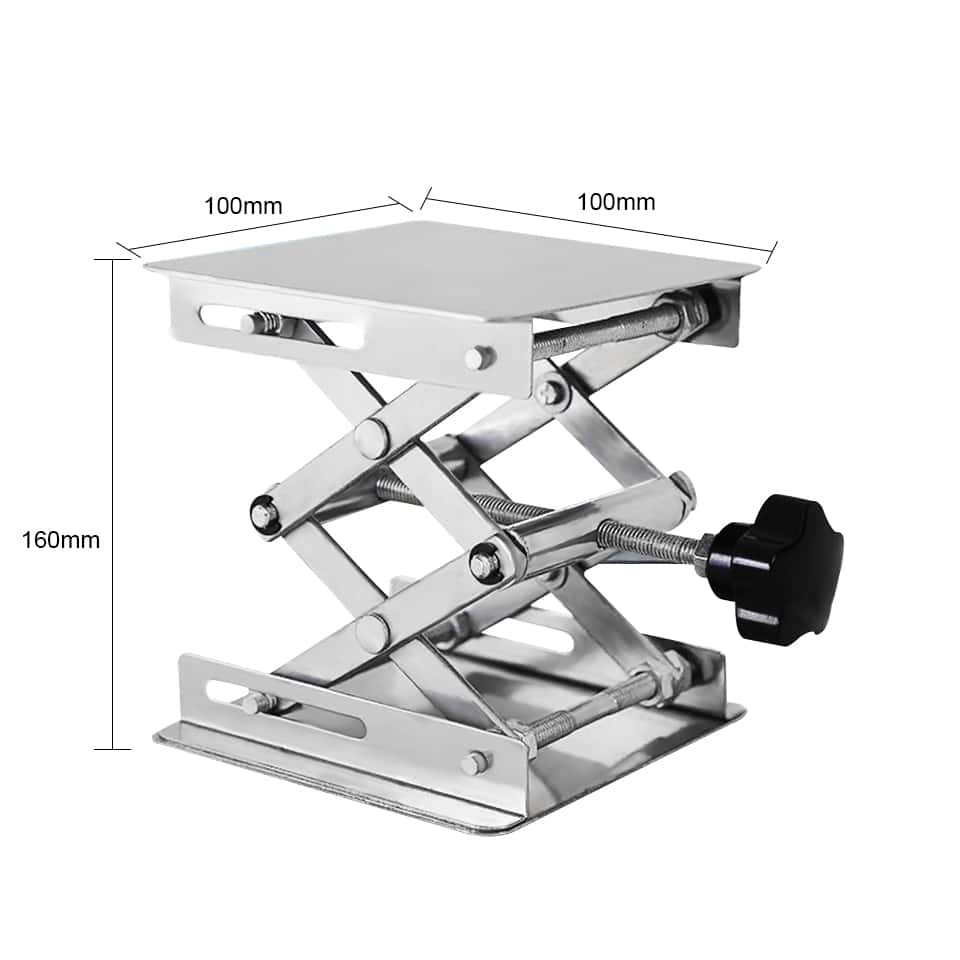 100x100mm Stainless Steel Silver Laboratory Lifting Platform 4'x4' Lift ...