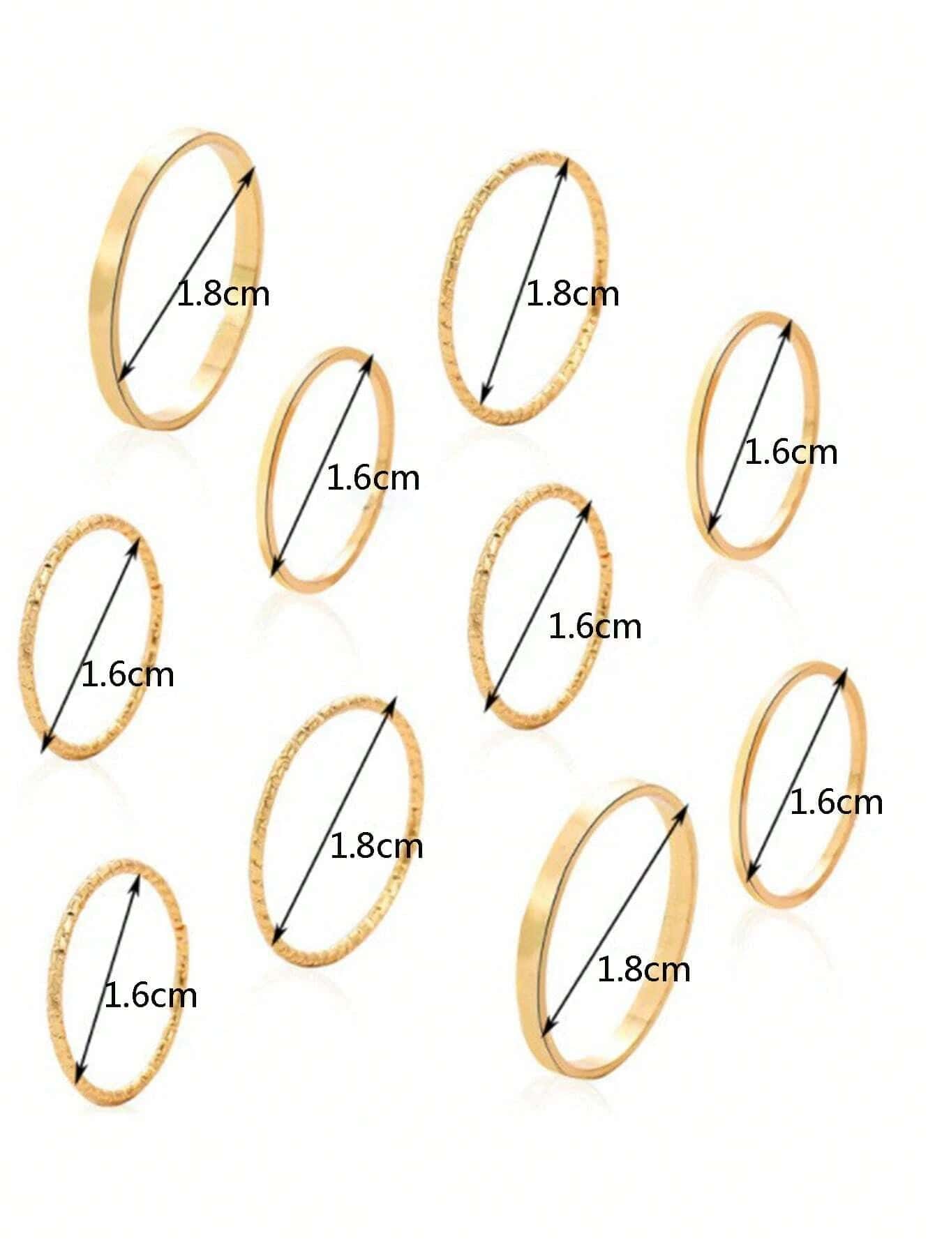 10pcs/set Creative Alloy Rings | SHEIN USA