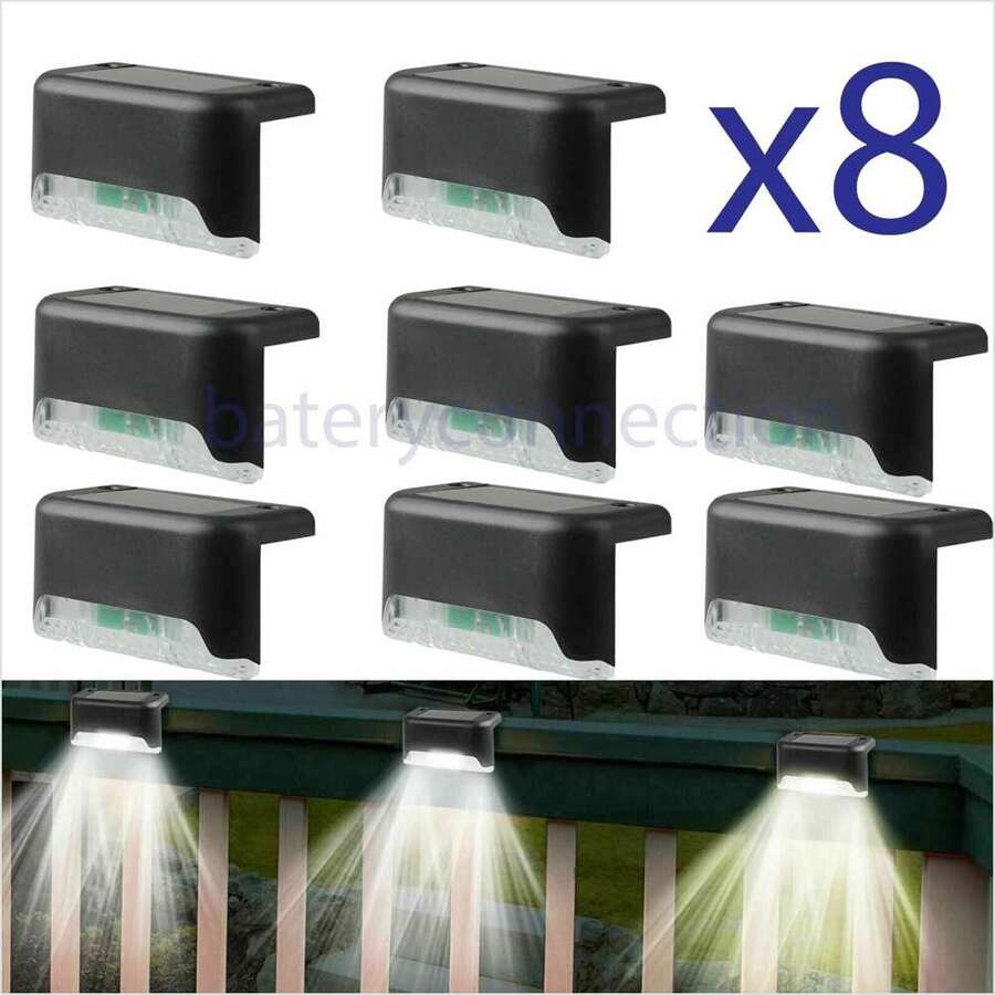 8 Solar LED Deck Lights Outdoor Garden Patio Railing Decks Path ...